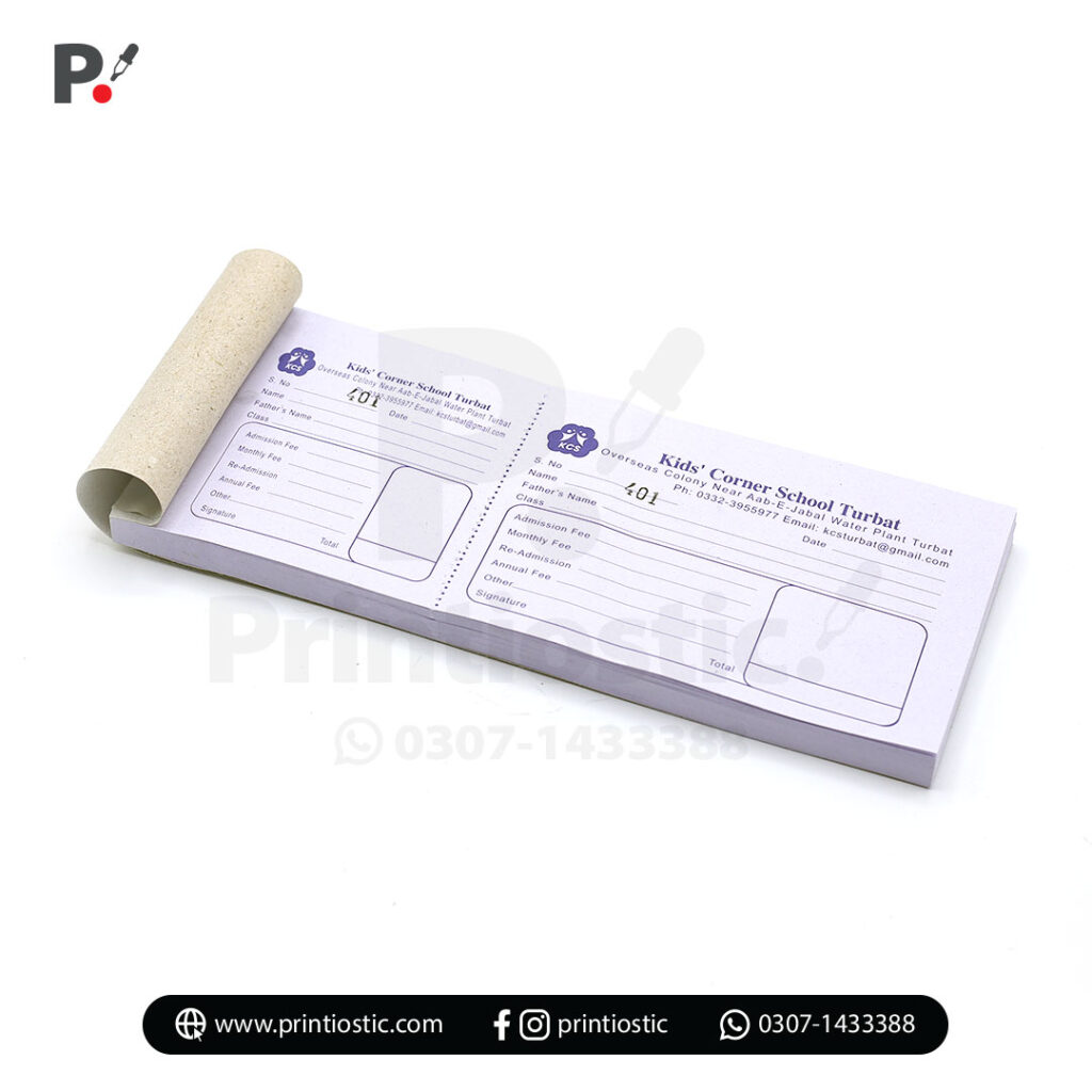 Customized Receipt Book Online